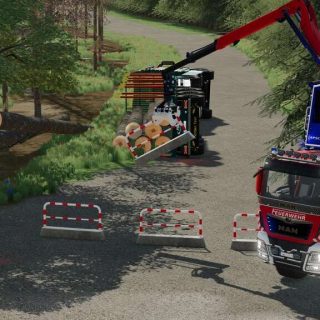 Mobile Barrier v1.0 FS22 Mod | Farming Simulator 22 Mod