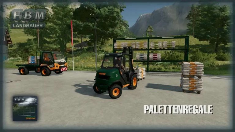 Pallet Racks v1.0 FS22 Mod | Farming Simulator 22 Mod
