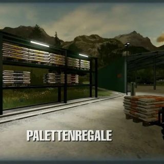 Pallet Racks v1.0 FS22 Mod | Farming Simulator 22 Mod