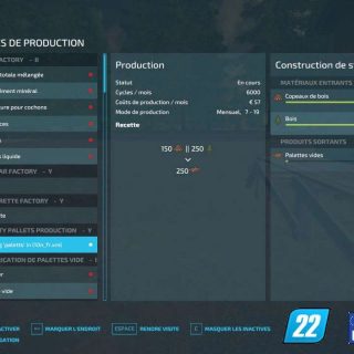 Production of empty pallets v1.0 FS22 Mod | Farming Simulator 22 Mod
