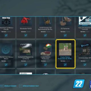 Production of empty pallets v1.0 FS22 Mod | Farming Simulator 22 Mod