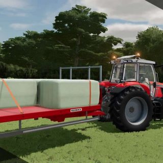 Redrock 24ft Bale Trailer v1.0 FS22 Mod | Farming Simulator 22 Mod