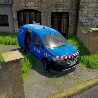 Renault Kangoo III Enedis v1.5 FS22 Mod | Farming Simulator 22 Mod