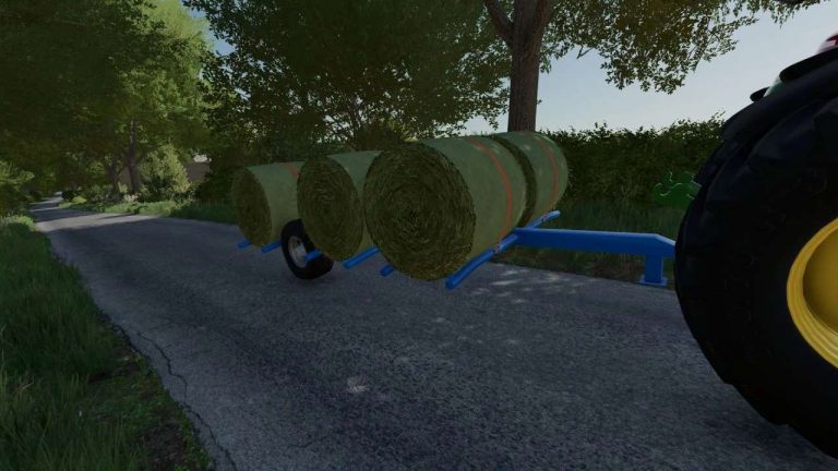 Round Bale Trailer v1.0 FS22 Mod | Farming Simulator 22 Mod