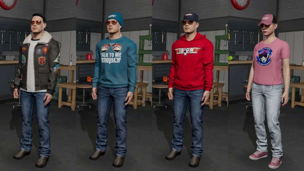 Top Gun Pack (Wardrobe Plus) v1.0 FS22 Mod | Farming Simulator 22 Mod