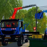 Truck Crane Iveco X-Way Enedis v1.5 FS22 Mod | Farming Simulator 22 Mod