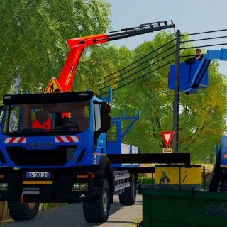Truck Crane Iveco X-Way Enedis v1.5 FS22 Mod | Farming Simulator 22 Mod