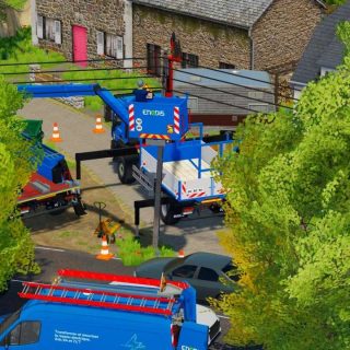 Truck Crane Iveco X-Way Enedis v1.5 FS22 Mod | Farming Simulator 22 Mod