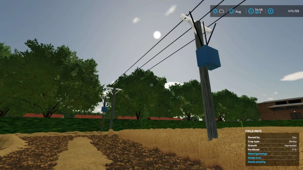 UK electricity poles prefab demo v1.0 FS22 Mod | Farming Simulator 22 Mod