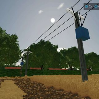 UK electricity poles prefab demo v1.0 FS22 Mod | Farming Simulator 22 Mod