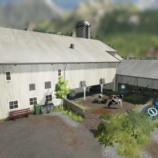 USA White Farm Buildingpack v1.0 FS22 Mod | Farming Simulator 22 Mod