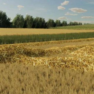 Wide swaths of straw v1.0 FS22 Mod | Farming Simulator 22 Mod