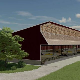 120x400 BTO Free Stall Monoslope v1.0 FS22 Mod | Farming Simulator 22 Mod