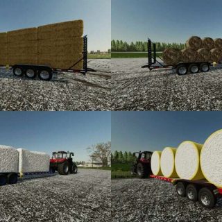 Flatbed Autoloading Bale Trailer 9.5 meter v2.0.0.2 FS22 Mod | Farming ...