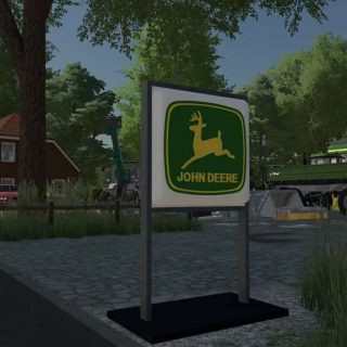 John Deere Neon Sign v1.0.1.2 FS22 Mod | Farming Simulator 22 Mod