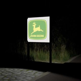 John Deere Neon Sign v1.0.1.2 FS22 Mod | Farming Simulator 22 Mod