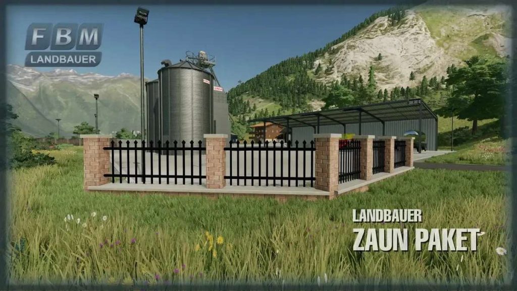 Landbauer Fence Pack v1.1 FS22 Mod | Farming Simulator 22 Mod