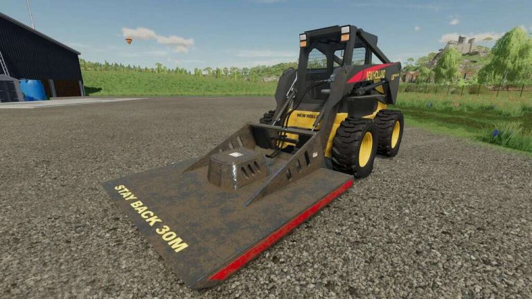 Mower For Skid Steer Loaders V1.1.0.0 FS22 Mod | Farming Simulator 22 Mod