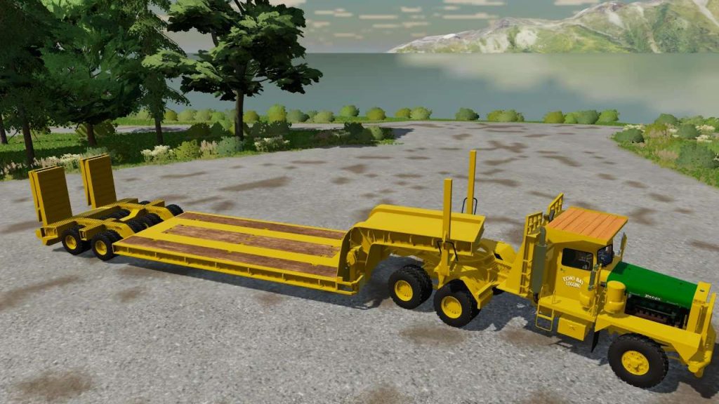 Off Highway Lowbed Trailer v1.0 FS22 Mod | Farming Simulator 22 Mod