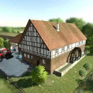 Old Grain Mill v1.0 FS22 Mod | Farming Simulator 22 Mod