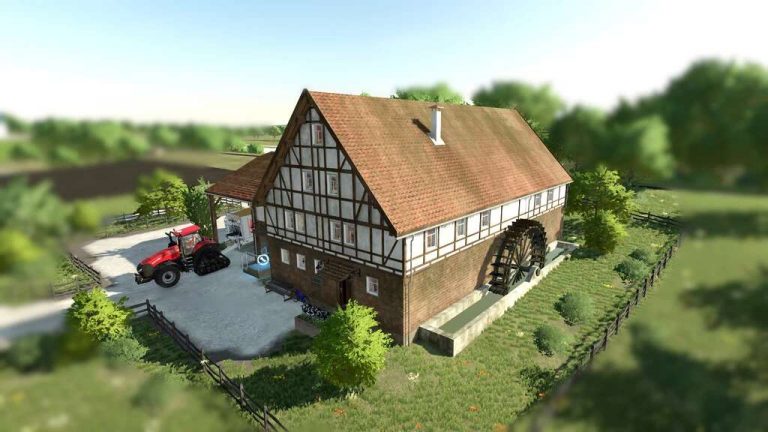 Old Grain Mill v1.0 FS22 Mod | Farming Simulator 22 Mod