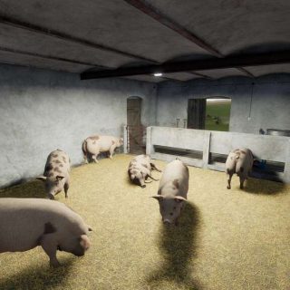 Pigsty With Garage v1.0 FS22 Mod | Farming Simulator 22 Mod