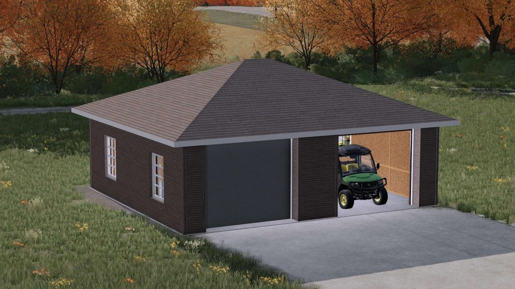 Small House Garage FIXED v1.0.1 FS22 Mod | Farming Simulator 22 Mod