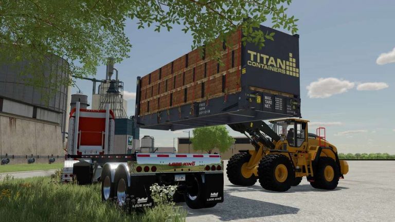 Titan Flat Rack Containers v1.0 FS22 Mod | Farming Simulator 22 Mod