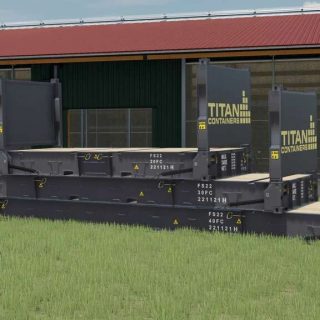 Titan Flat Rack Containers v1.0 FS22 Mod | Farming Simulator 22 Mod