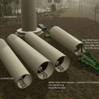 Trail King Double Schnable Trailer and Wind Tower Sections v1.0 FS22 ...