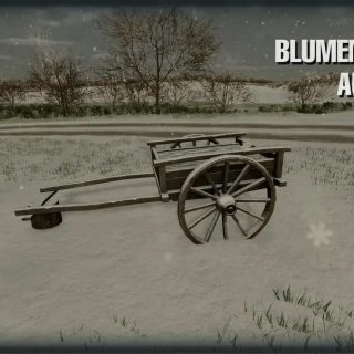Wooden Flower Cart v1.0 FS22 Mod | Farming Simulator 22 Mod