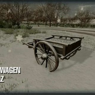 Wooden Flower Cart v1.0 FS22 Mod | Farming Simulator 22 Mod