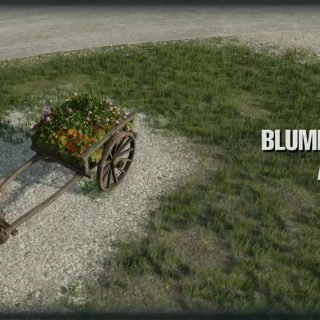Wooden Flower Cart v1.0 FS22 Mod | Farming Simulator 22 Mod