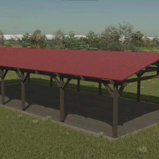 Wooden Machine Shed v1.0 FS22 Mod | Farming Simulator 22 Mod