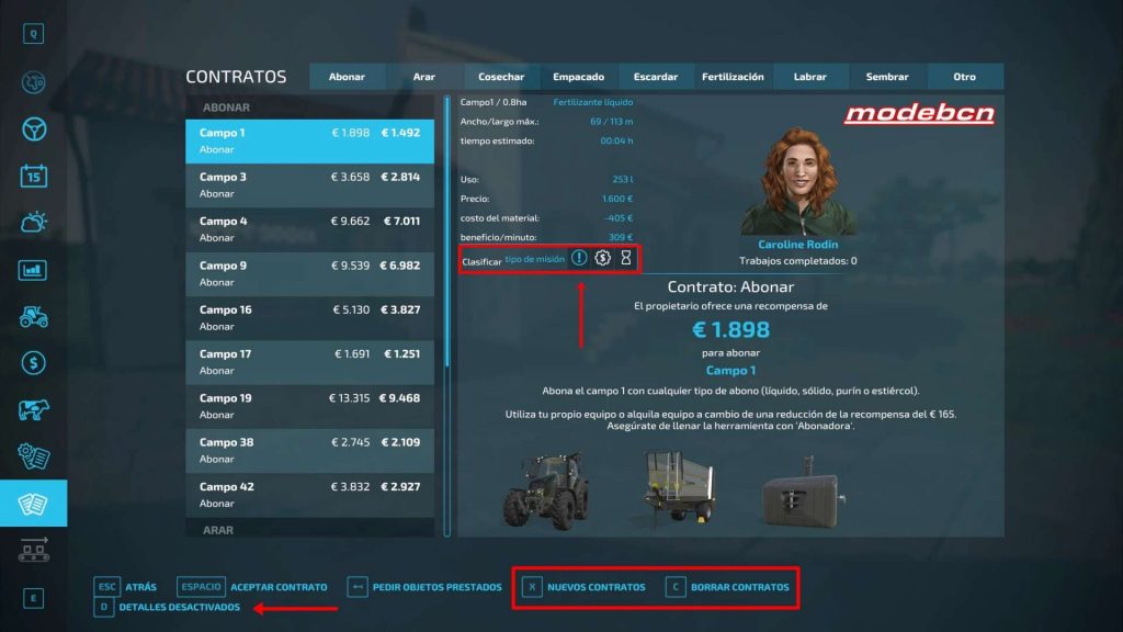 Better Contracts ESPANOL V1.2.7.9 FS22 Mod | Farming Simulator 22 Mod