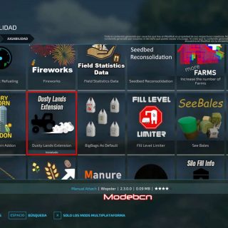 Dusty Lands Extension ESPANOL v1.0 FS22 Mod | Farming Simulator 22 Mod