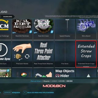 Extended Straw Crops ESPANOL v1.0.0.1 FS22 Mod | Farming Simulator 22 Mod