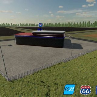 SM RT66 Gas Station v1.0 FS22 Mod | Farming Simulator 22 Mod