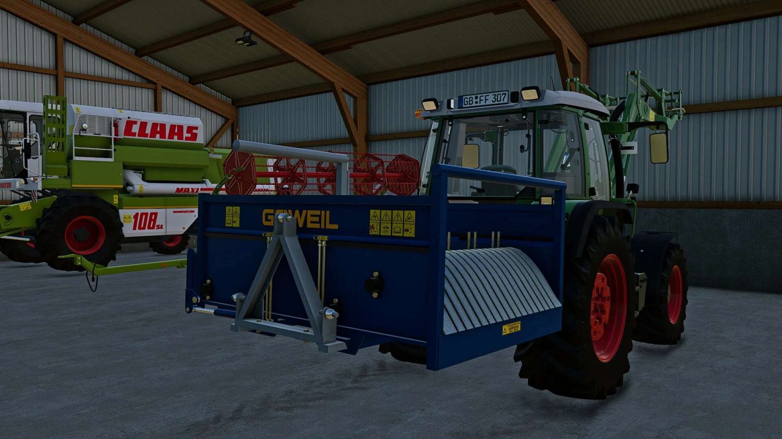 Goweil RBA Round bale shredder v1.0 FS22 Mod | Farming Simulator 22 Mod