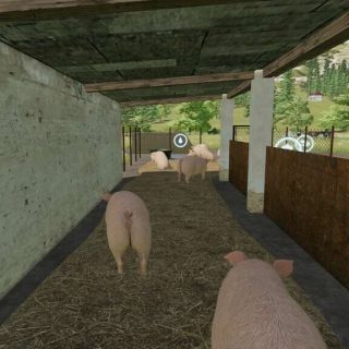 Homestead Pig Barn v1.1 FS22 Mod | Farming Simulator 22 Mod