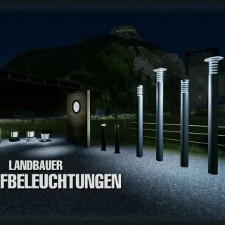 Landbauer Courtyard Lighting v1.0 FS22 Mod | Farming Simulator 22 Mod