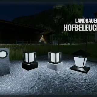 Landbauer Courtyard Lighting v1.0 FS22 Mod | Farming Simulator 22 Mod