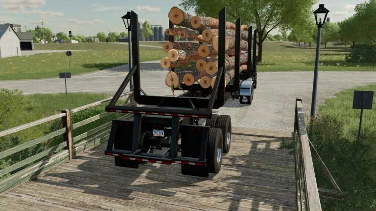 LIZARD LOG TRAILER 45FT v1.0 FS22 Mod | Farming Simulator 22 Mod
