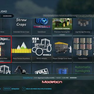 Map Objects Hider ESPANOL V1.0 FS22 Mod | Farming Simulator 22 Mod