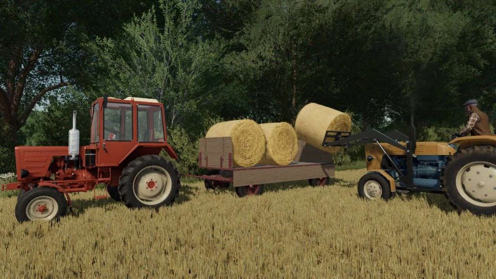 Old Wooden Trailer v1.0 FS22 Mod | Farming Simulator 22 Mod