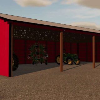 Open Sided Machine Shed v1.0 FS22 Mod | Farming Simulator 22 Mod