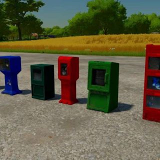 Placeable Newspaper Boxes v1.0 FS22 Mod | Farming Simulator 22 Mod