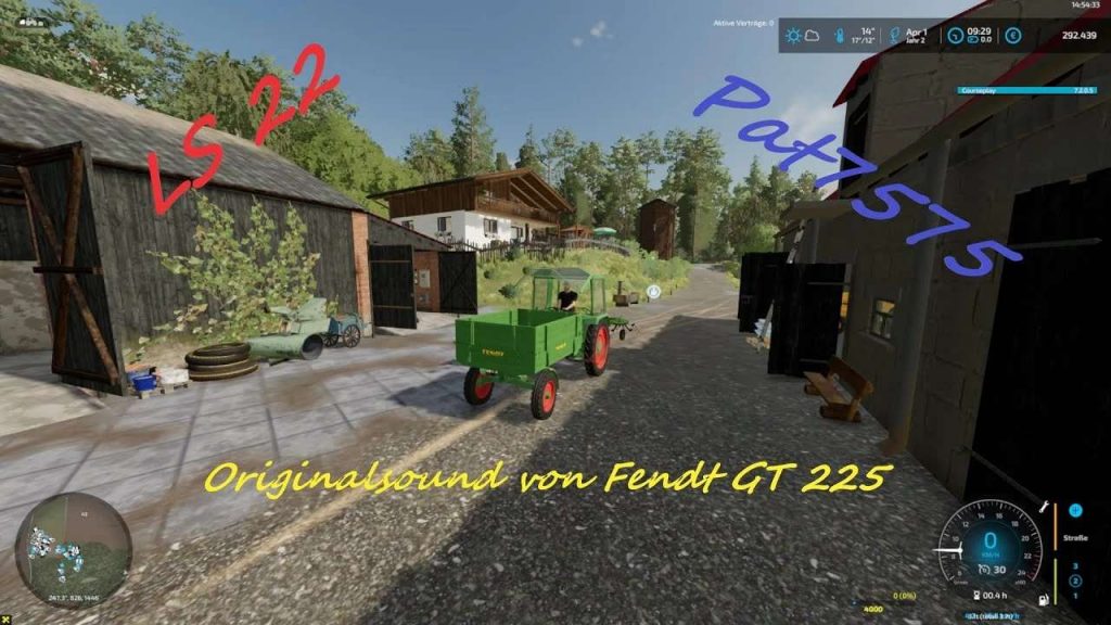 Realistic Sound Fendt 225 GT v1.0 FS22 Mod | Farming Simulator 22 Mod