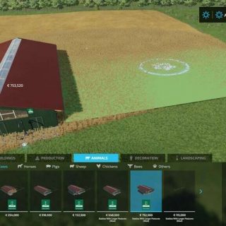 Stables With Larger Pastures v1.2 FS22 Mod | Farming Simulator 22 Mod
