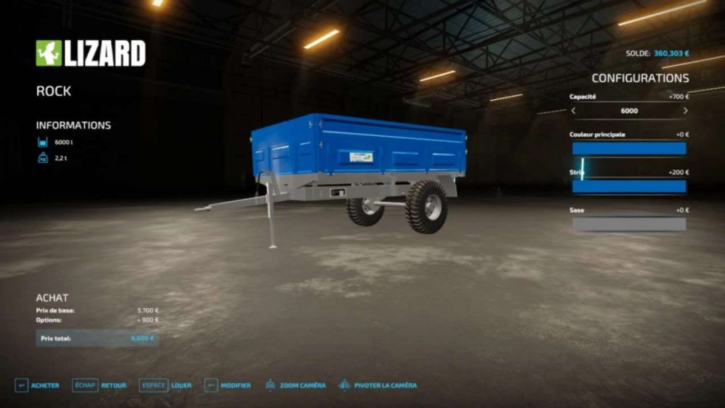 Trailer ROCK 4t/6t v1.0 FS22 Mod | Farming Simulator 22 Mod